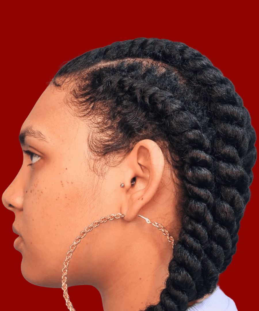 Flat Twist - Praise hair braiding